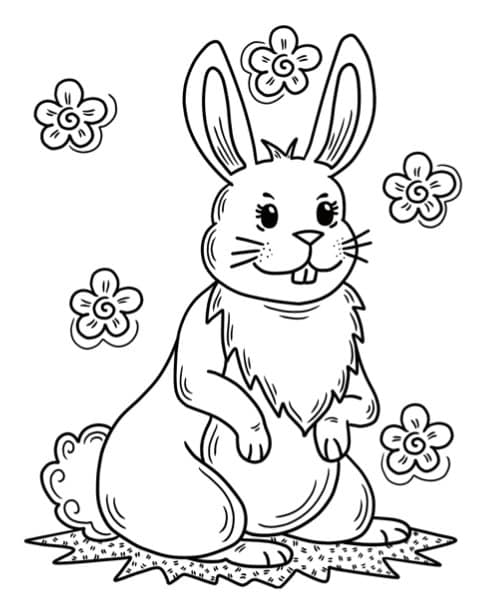 Bunny Coloring Pages - Etsy
