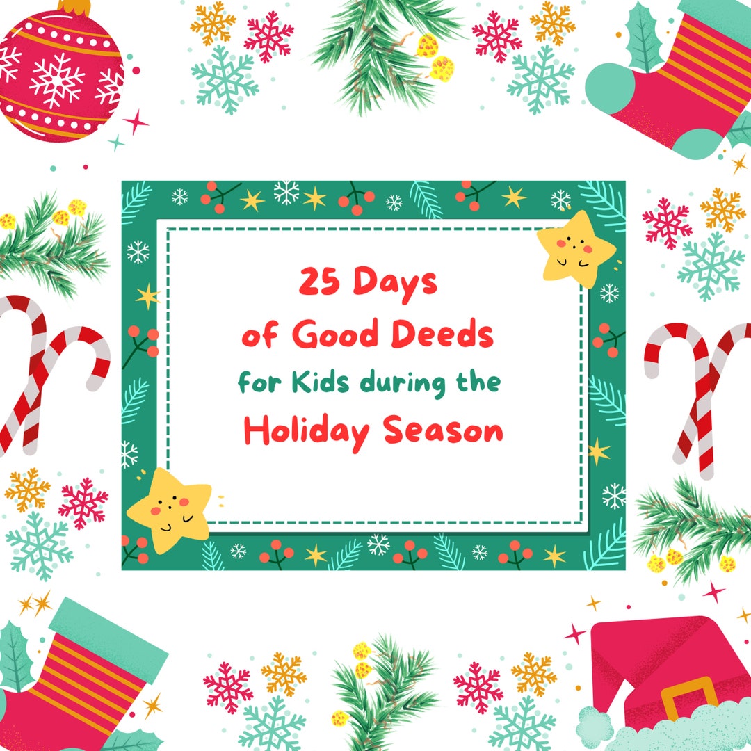 25 Days of Good Deeds for Kids - Etsy
