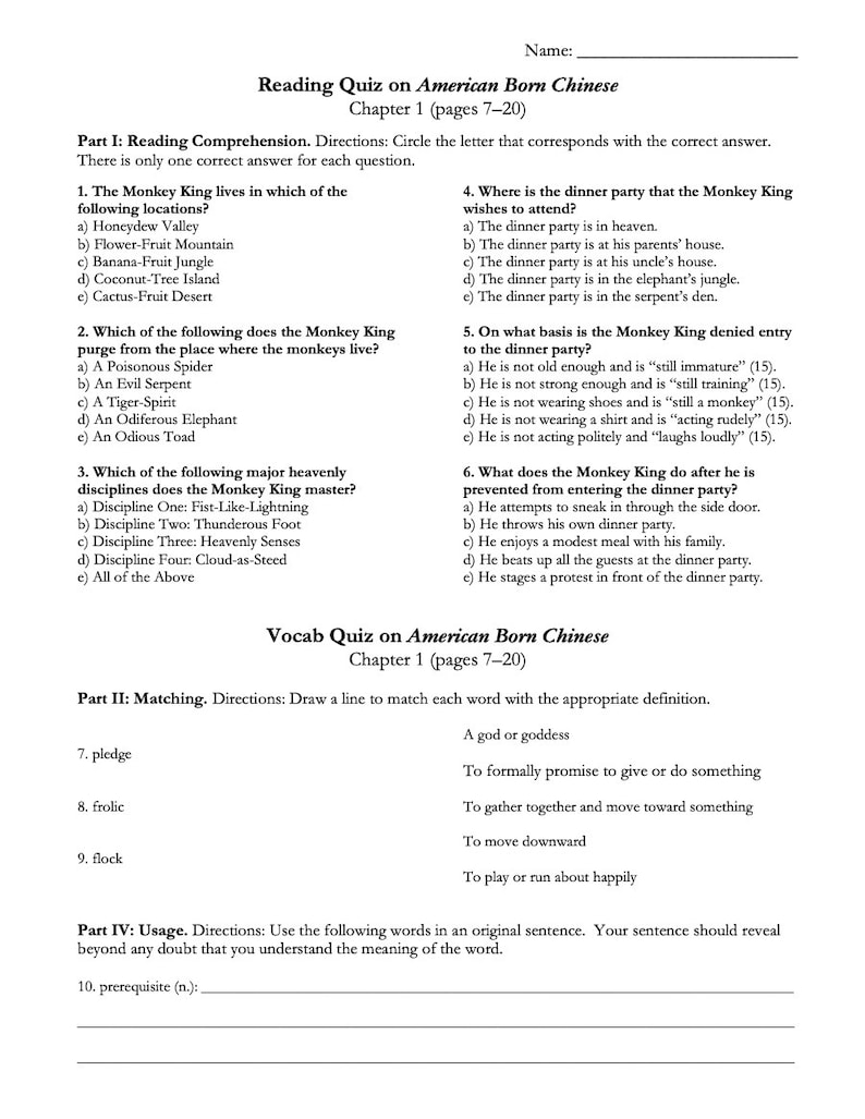 American Born Chinese by Gene Luen Yang | Complete Teaching Unit ...