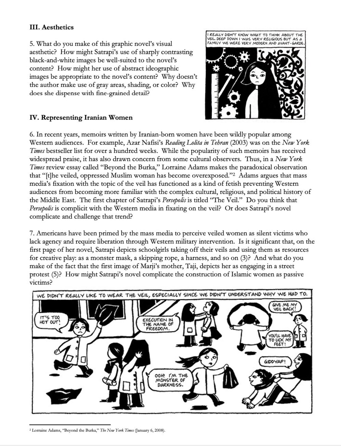 The Complete Persepolis by Marjane Satrapi | Complete Teaching Unit ...