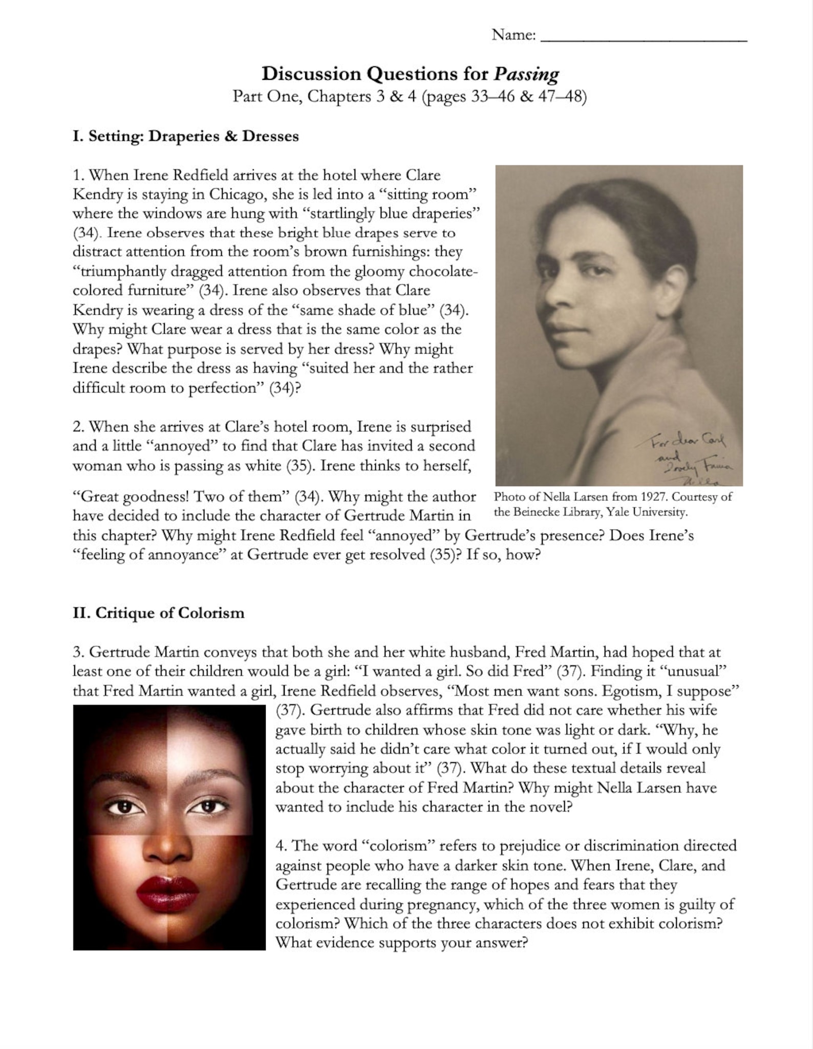 Passing by Nella Larsen | Complete Teaching Unit | Reading Quizzes ...