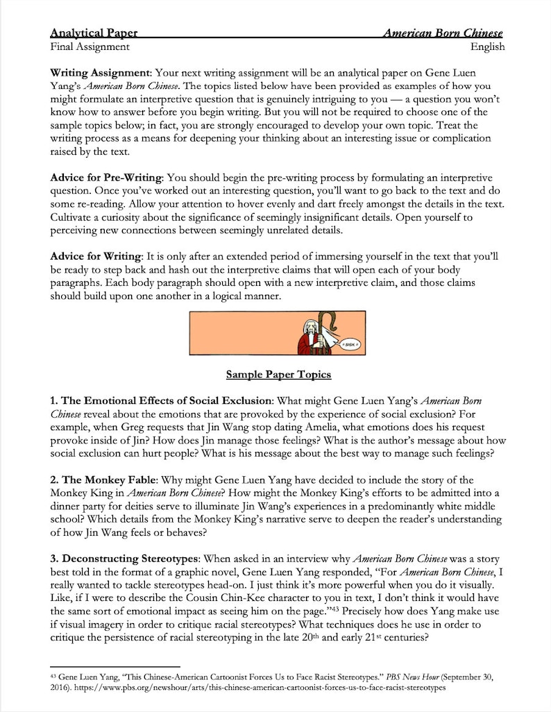 American Born Chinese by Gene Luen Yang | Complete Teaching Unit ...