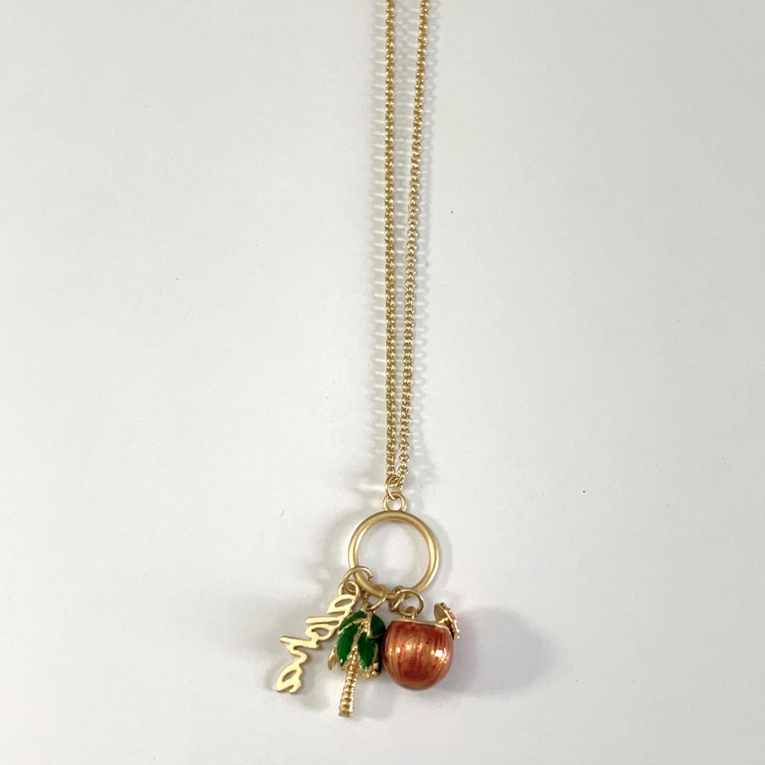 Kate Spade Coconut Drink and Palm Tree Necklace - Etsy
