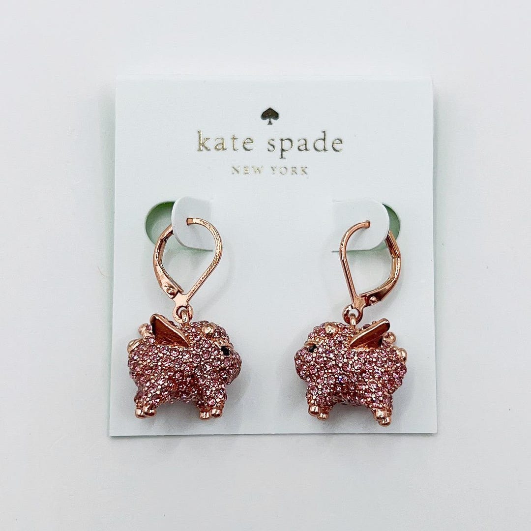Kate Spade Pave Pig Earrings - Etsy