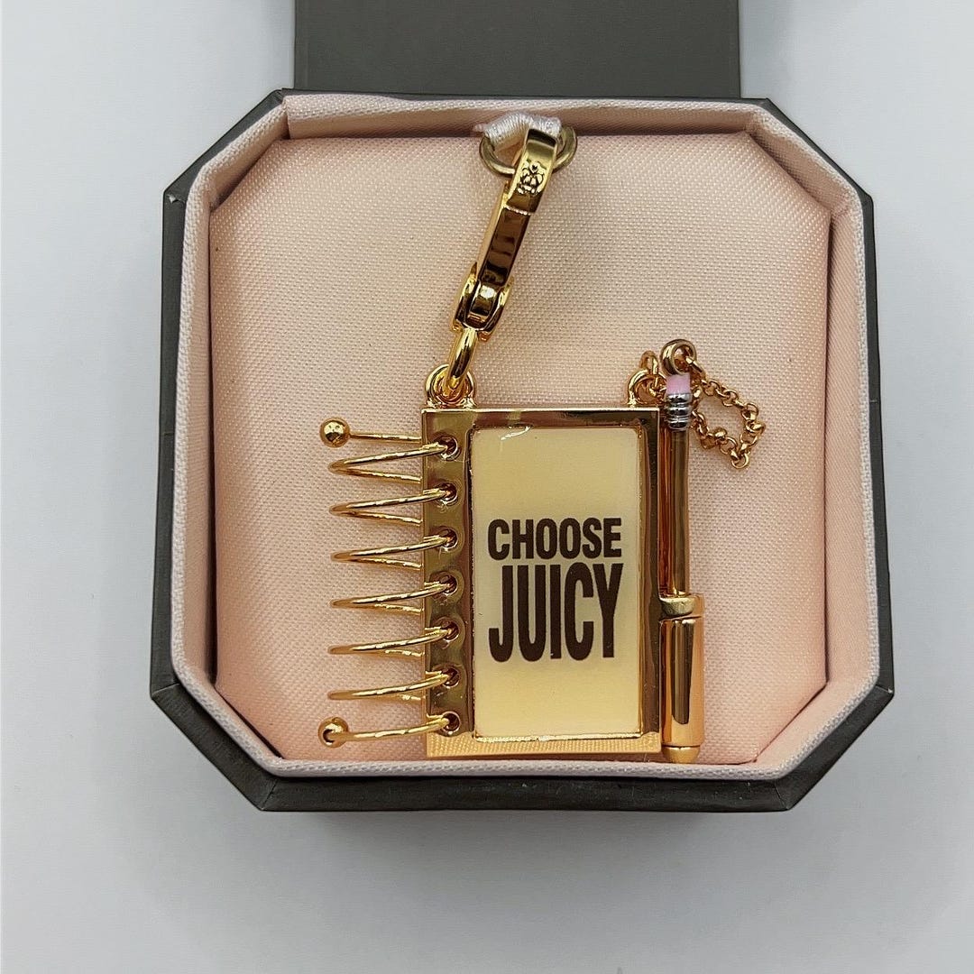 Juicy Couture Notebook Charm - Etsy