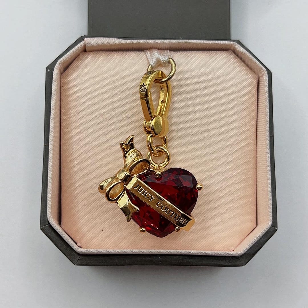 Juicy Couture Red Heart Locket Charm - Etsy