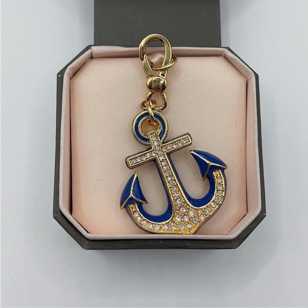 Juicy Couture Navy Blue Anchor Charm - Etsy