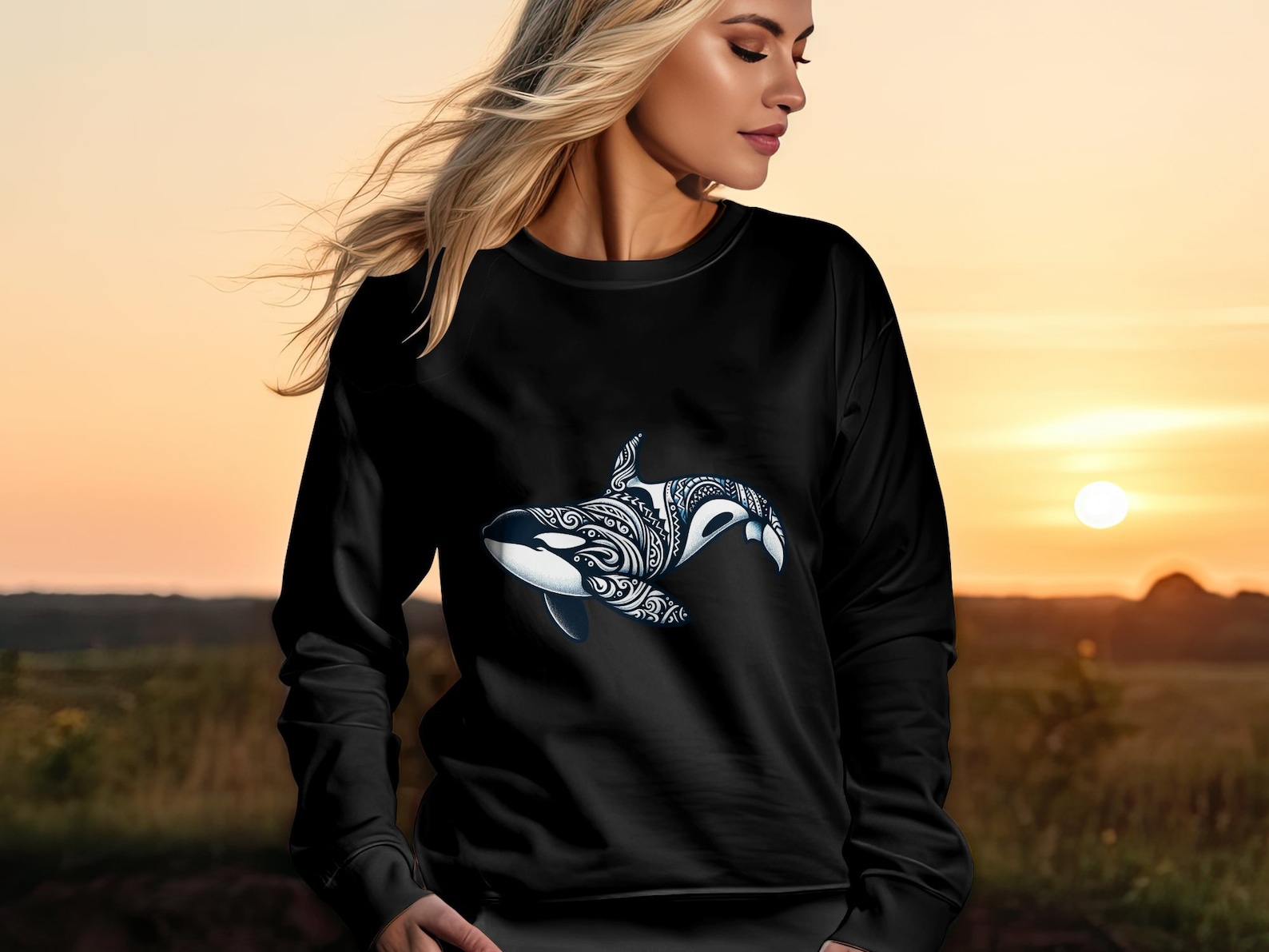 Tribal Orca Spirit Premium Bella + Canvas 3001 T-shirt, Cozy Gildan ...