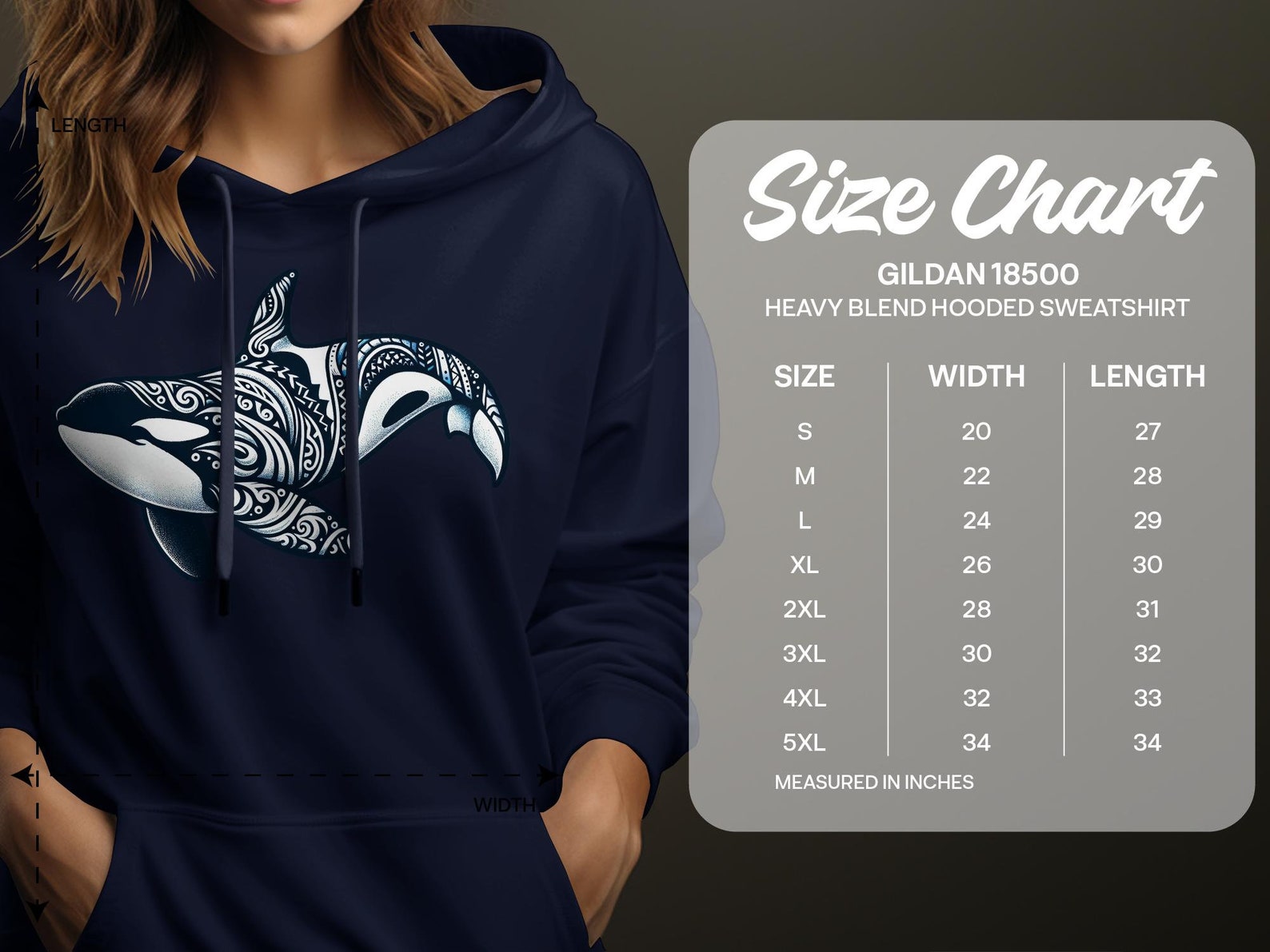 Tribal Orca Spirit Premium Bella Canvas 3001 T-shirt, Cozy Gildan 18000 ...