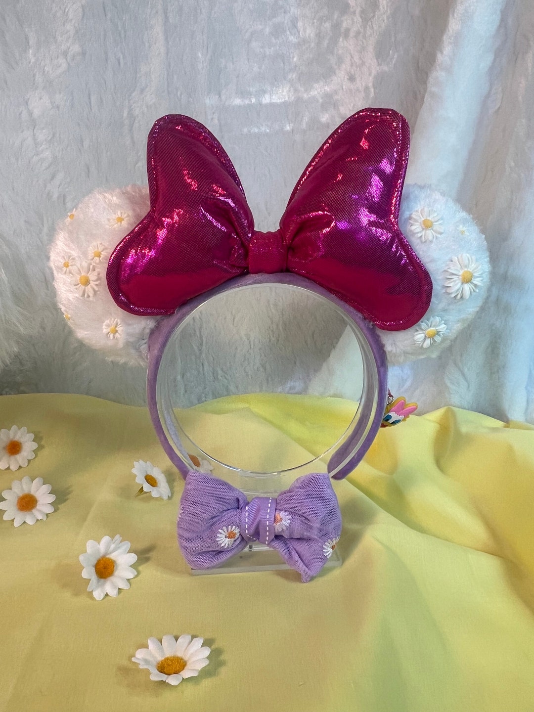 Daisy Duck Inspired Ears Pink or Purple Bow - Etsy