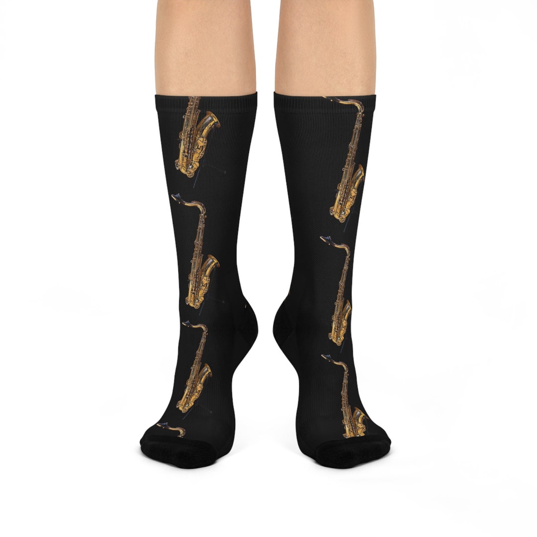 Sax Man - Original Photo - Cushioned Crew Socks - Etsy