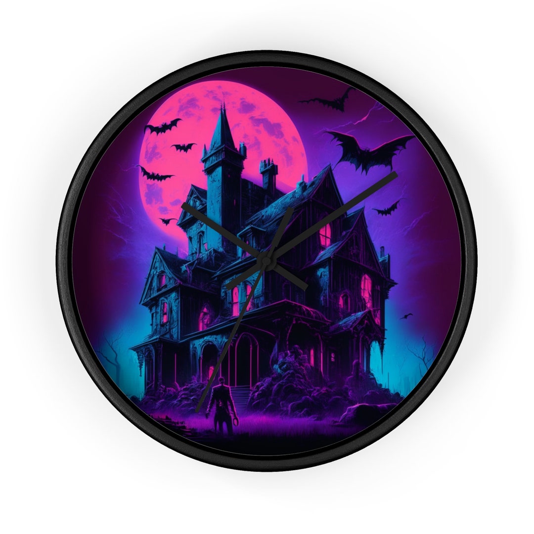 Horror Haunted House Clock - Etsy