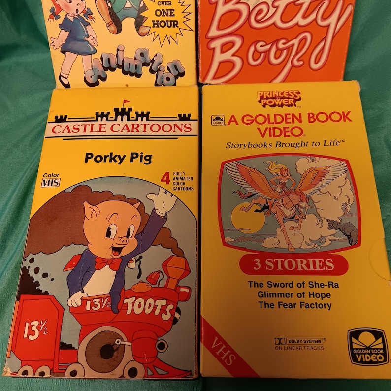 4 Classic Cartoon Vhs Tapes - Etsy