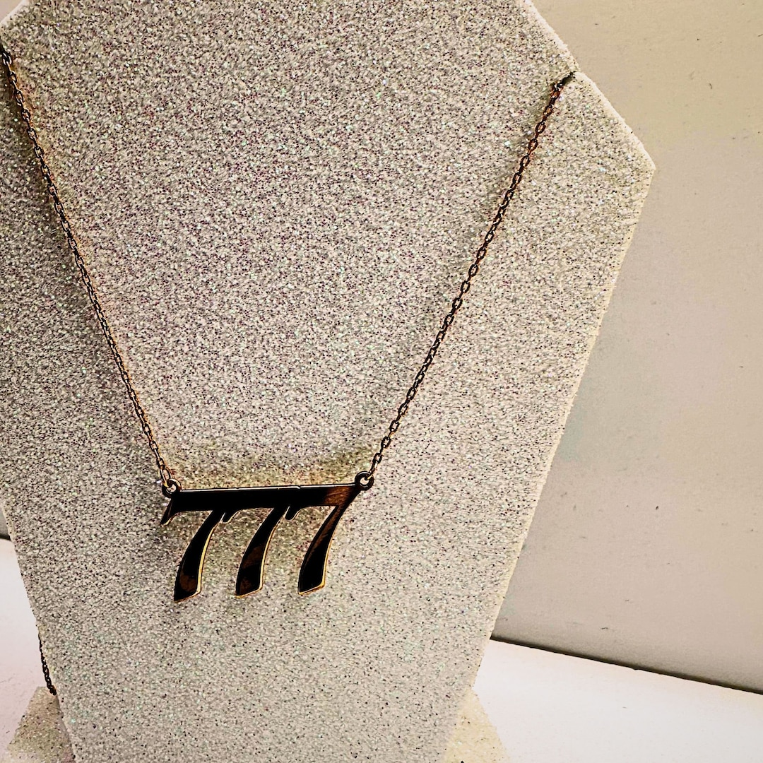 777 Number of Luck 925 Sterling Silver Necklace , Handmade Necklace ...