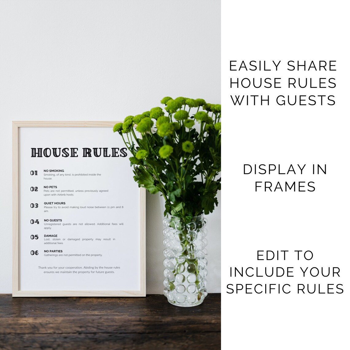 Editable Airbnb Welcome Guide Signage, Printable Short Term Rental ...