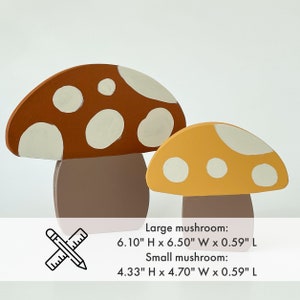 Woodland Nursery Wooden Mushroom Decor Montessori Bookshelf Toys Set ...