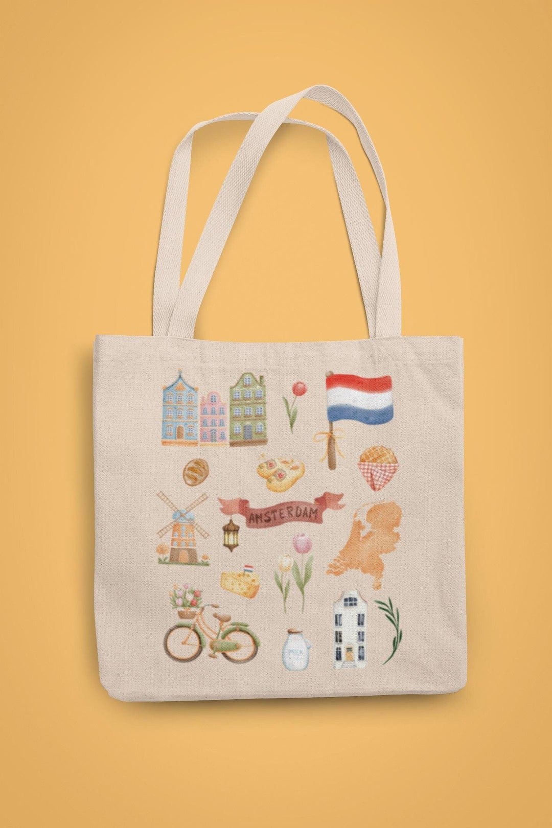 Amsterdam Tote Bag, Netherlands Tote Bag, Amsterdam Bag, Gift Bag ...
