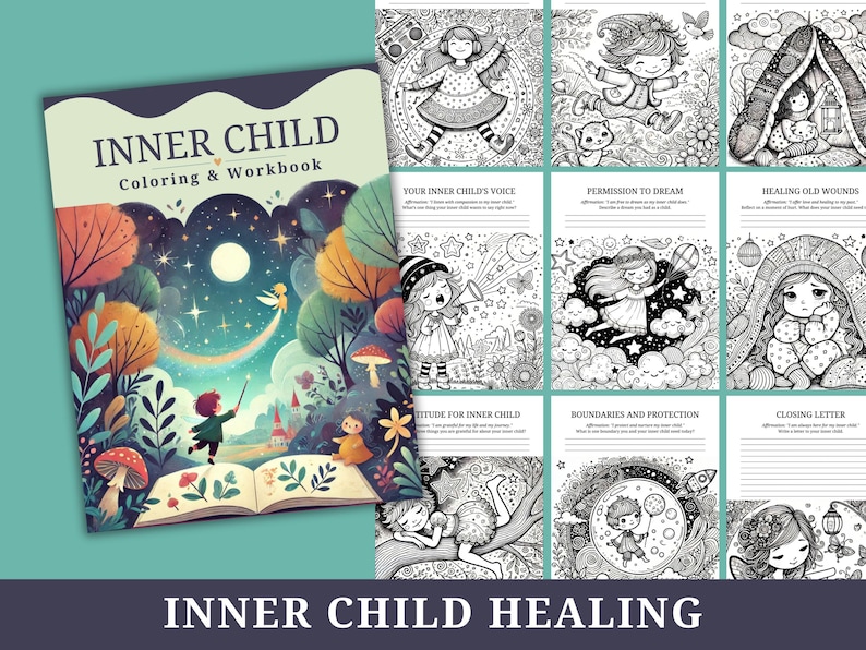 Inner Child Healing Workbook | Coloring Pages & Journal (digital ...