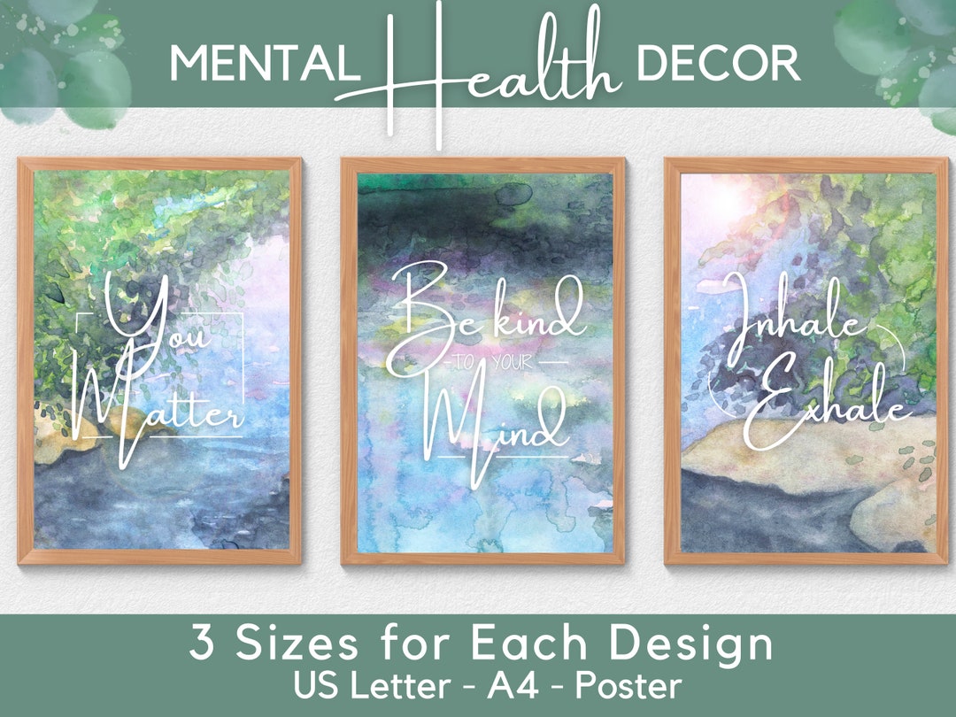 Mental Health Prints | Mental Health Decor| Self Care Posters ...