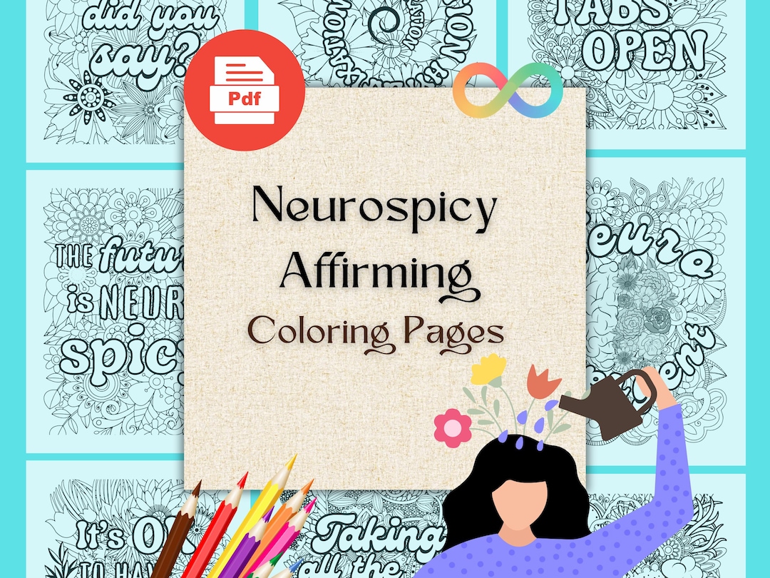 Neurospicy Coloring Pages | ADHD, Autism, Neurodivergent | Neuro ...