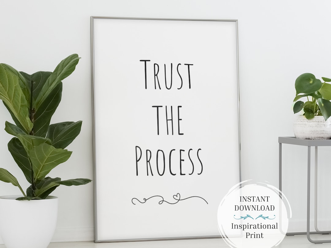 Trust the Process Wall Art | Positive Decor | Mental Health Wall Art ...