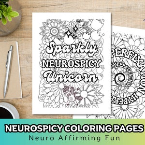 Neurospicy Coloring Pages ADHD, Autism, Neurodivergent Neuro Affirming ...