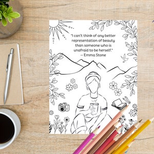 Body Positive Affirmations Coloring Pages | Self Love, Feminist (PDF ...
