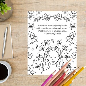 Body Positive Coloring Pages | Self Love Affirmations | Positive ...