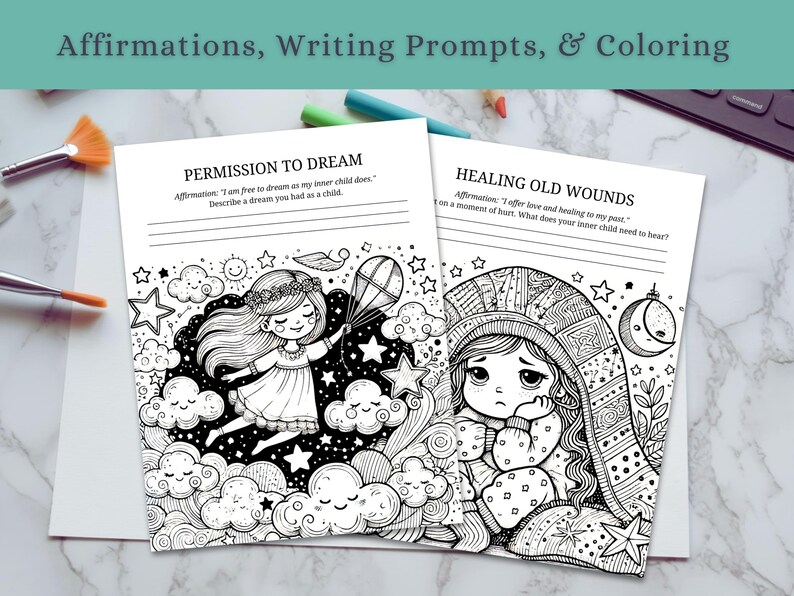 Inner Child Healing Workbook | Coloring Pages & Journal (digital ...