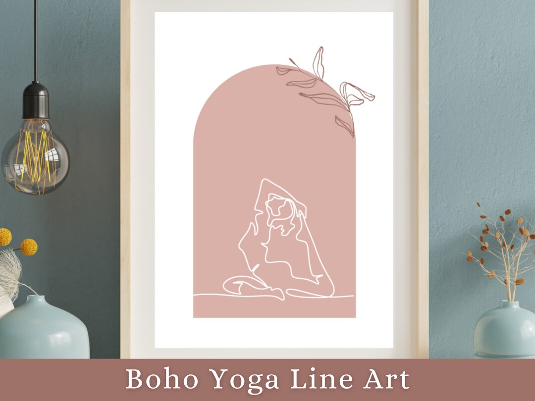 Boho Yoga Wall Art | Yoga Pose Print | Spiritual Wall Art | Yoga Poster ...