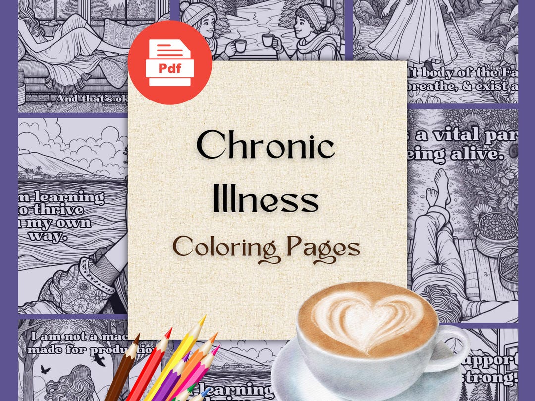 Chronic Illness Coloring Pages | Self-love Affirmations (PDF Download ...