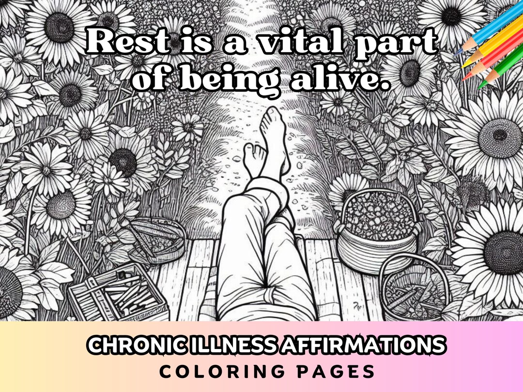 Chronic Illness Coloring Pages Anti-capitalist Affirmations Positive ...
