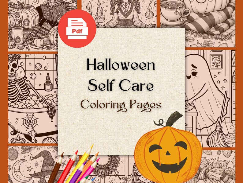 Halloween Self Care Coloring Pages | Printable Coloring Pages | Witches ...