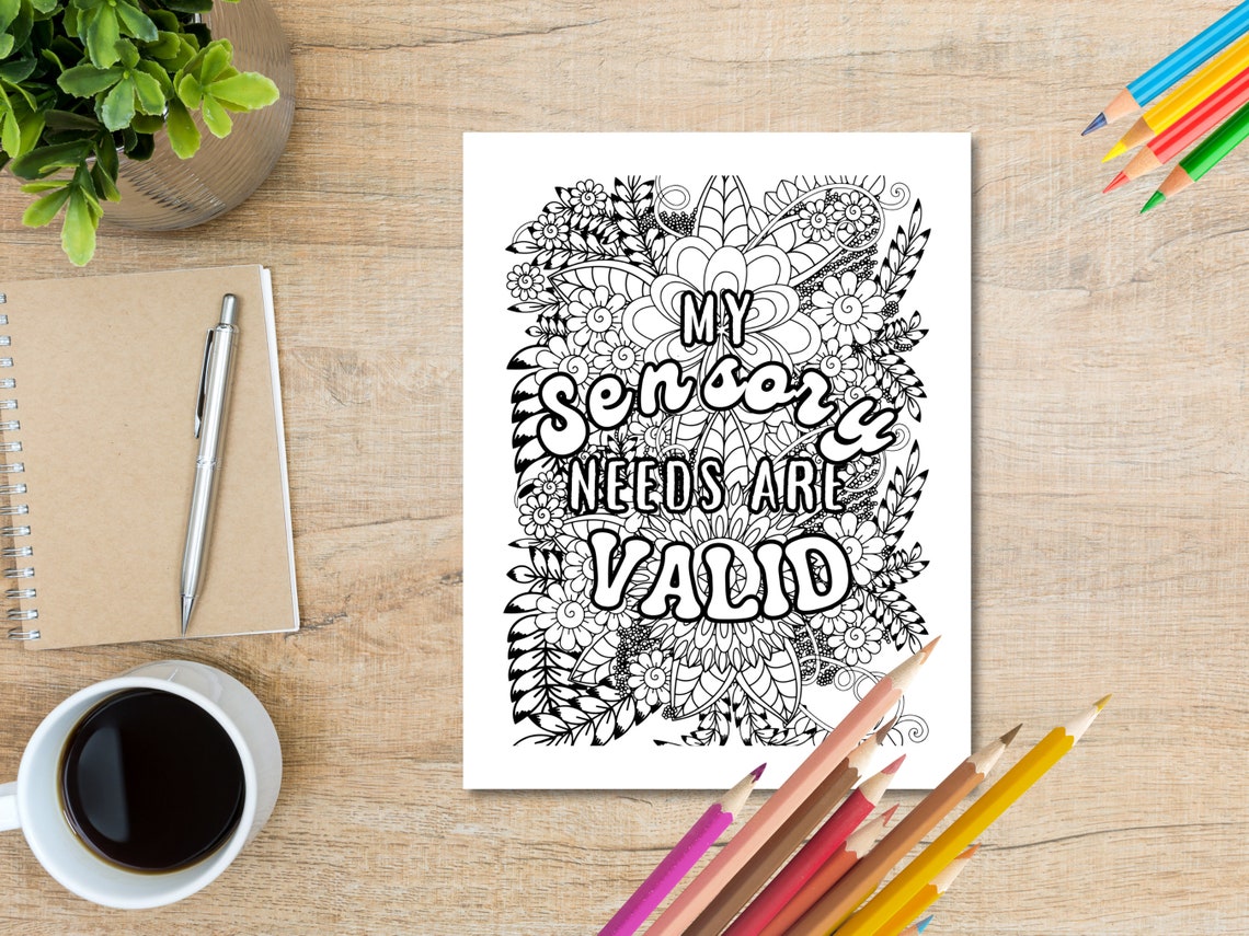 Neurospicy Coloring Pages ADHD, Autism, Neurodivergent Neuro Affirming ...