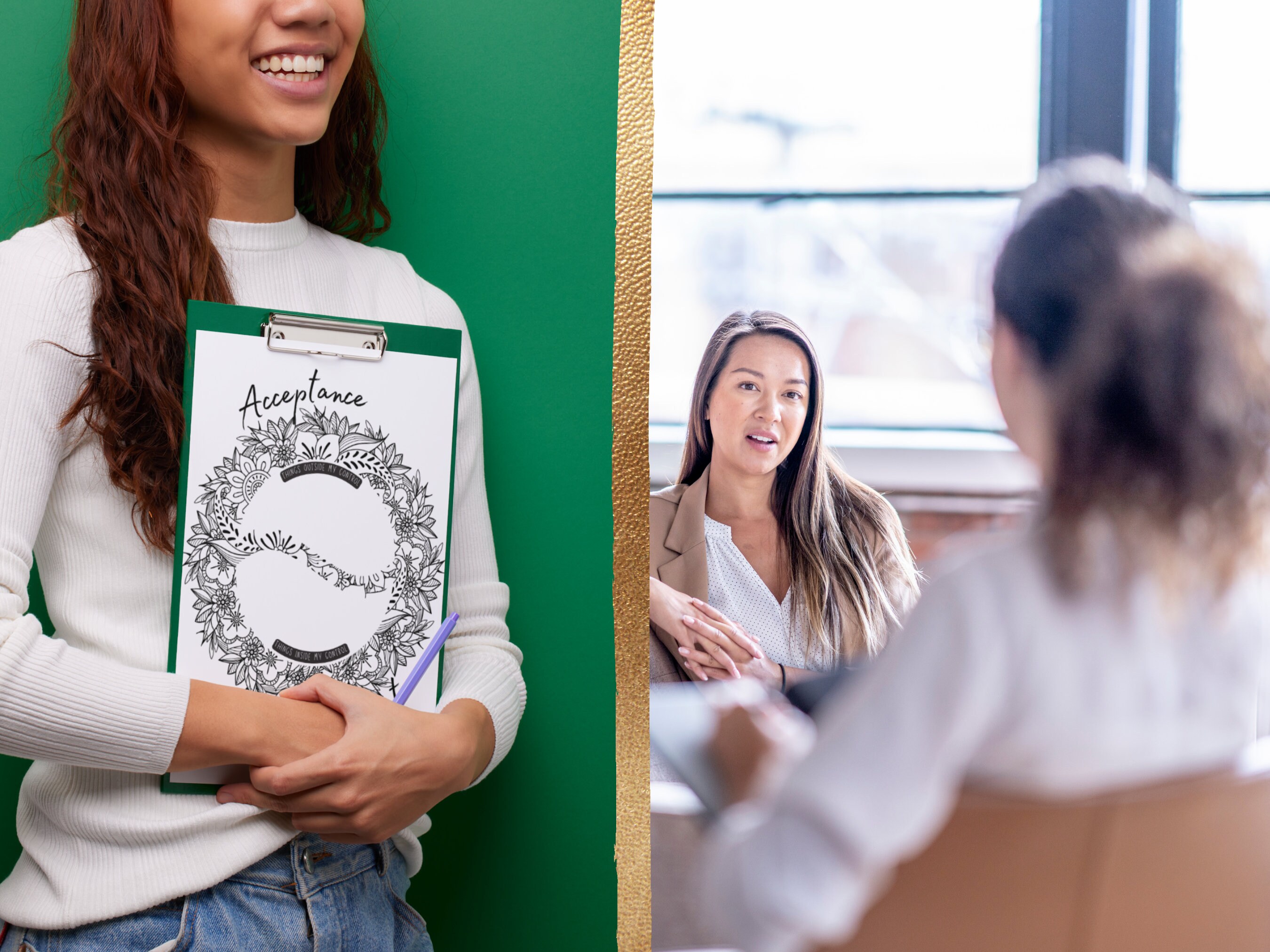 Acceptance Coloring Page | Journal Prompt | Therapy Tools | Printable ...