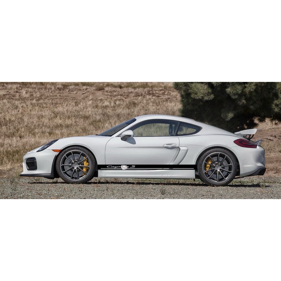 Custom Cayman S Long Triple Stripe Side Panel Decals Set for - Etsy