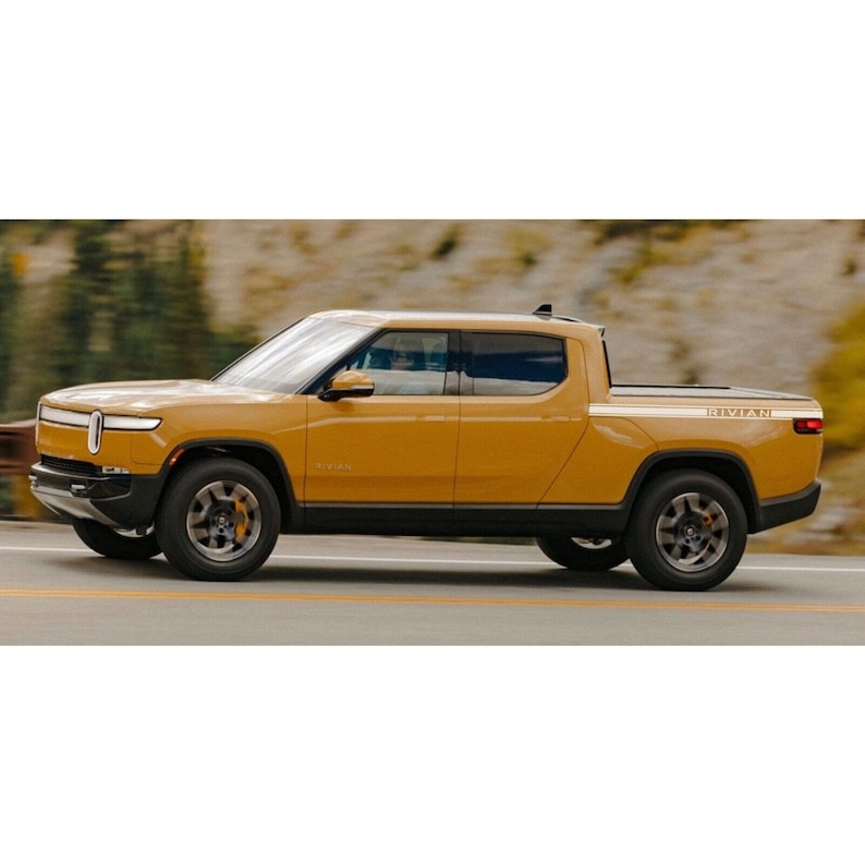 Rivian R1T 2021-2024 Custom Rear Bed Logo Vinyl Stripe Decals - Etsy