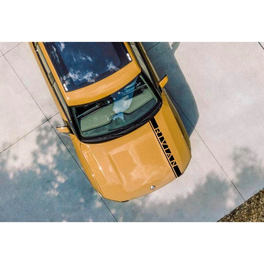 Rivian R1T 2021-2024 Custom Hood Stripe Logo Decal Graphics EV - Etsy
