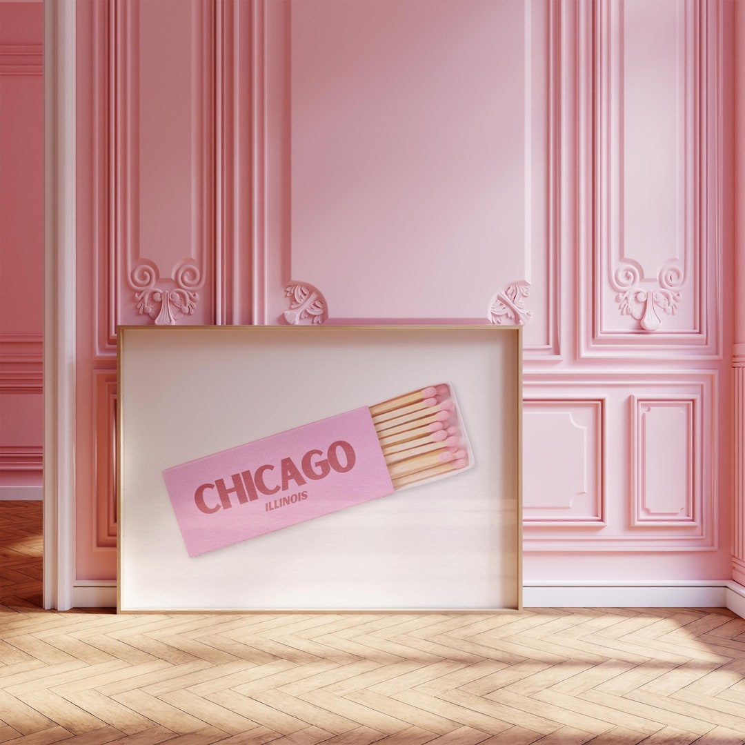 Chicago Wall Art, Retro Chicago Home Decor, Trendy CHI Art Print ...