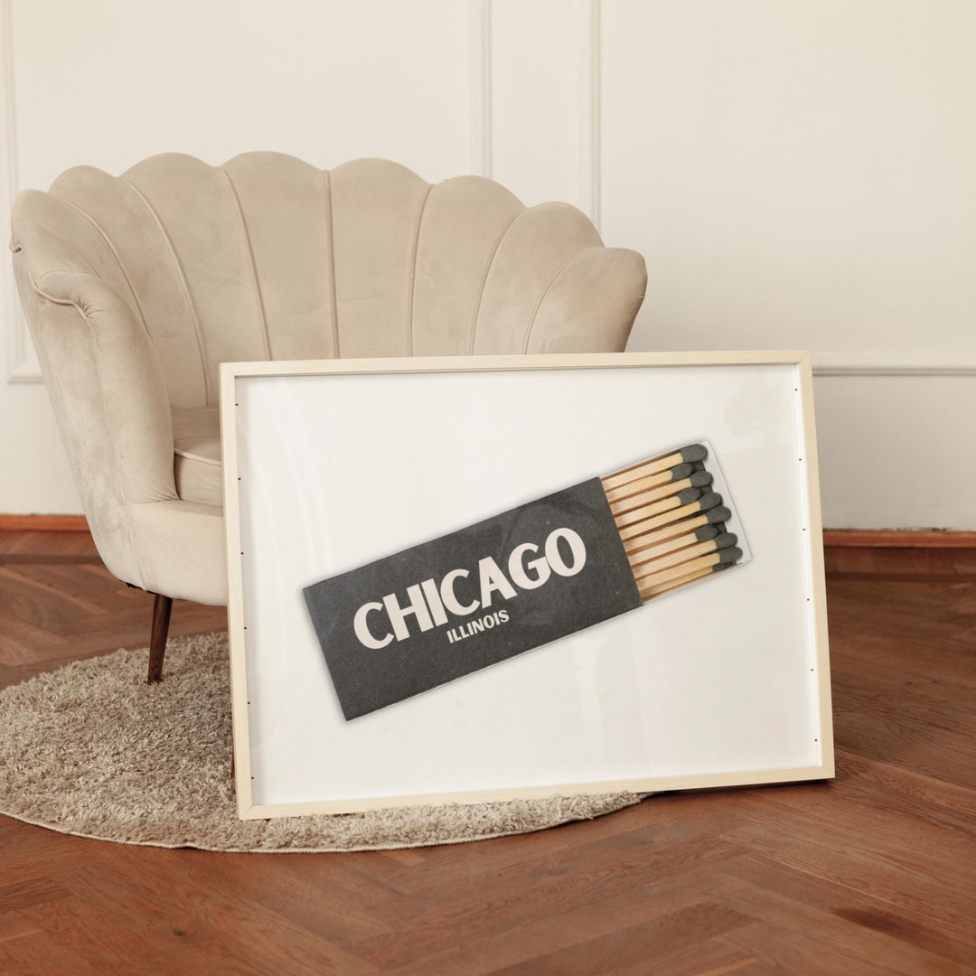 Chicago Wall Art, Retro Chicago Home Decor, Trendy CHI Art Print ...