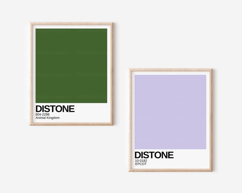 4 Parks Pantone Inspired Wall Art, Disney Decor, DCP Apartment Decor ...
