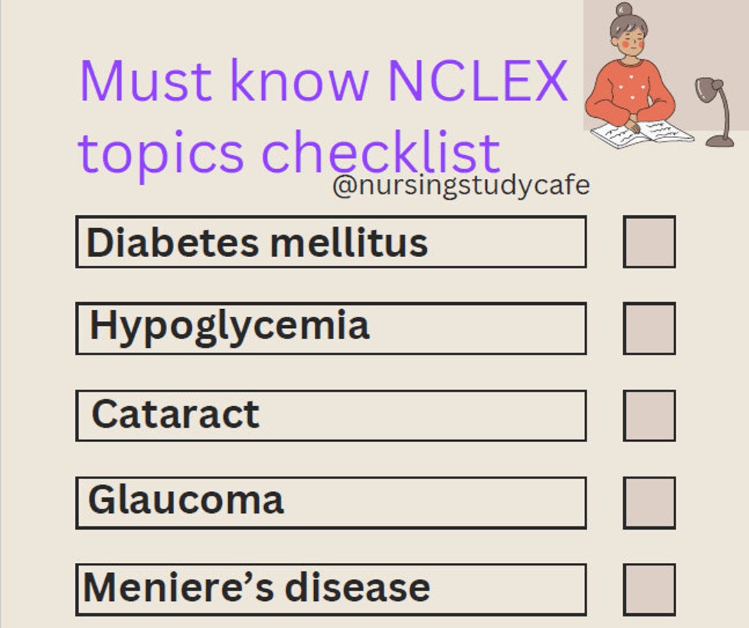NCLEX Must Know Checklist - Etsy