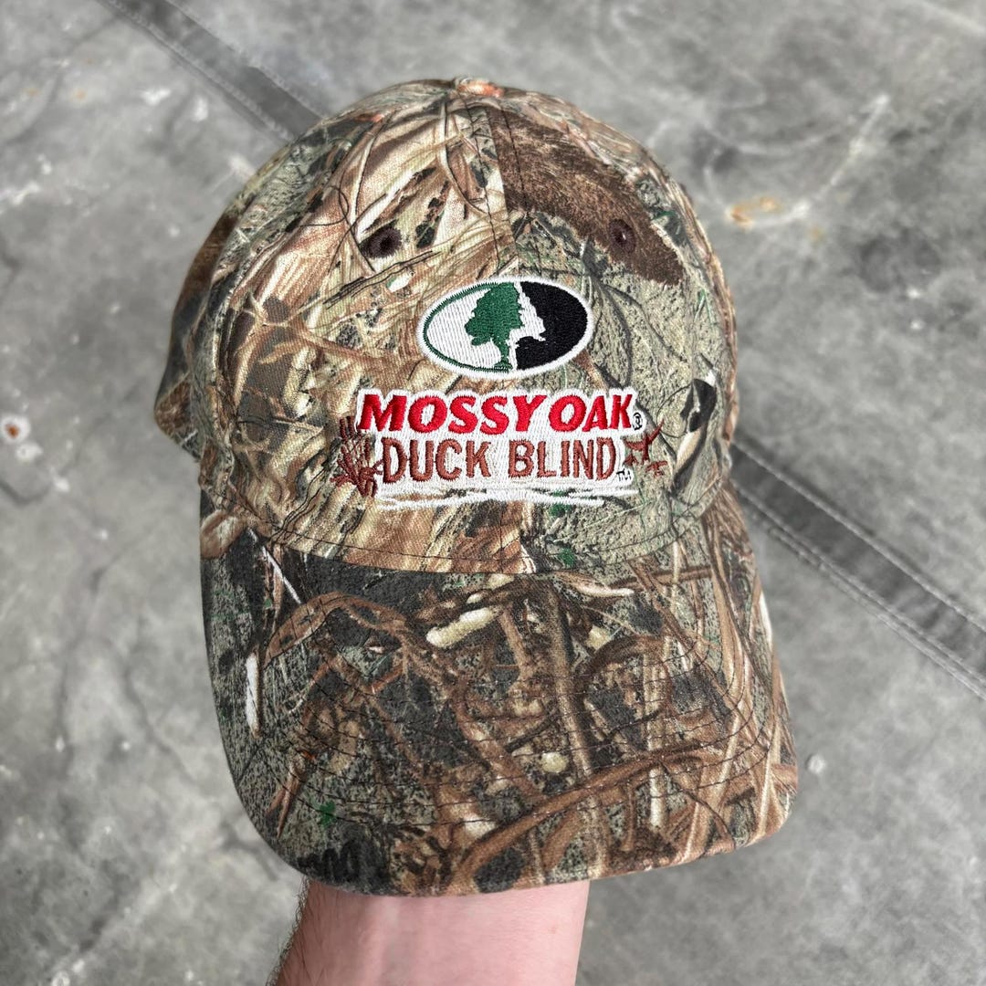 Vintage Y2K Mossy Oak Duck Blind Camo Hunting Snapback Hat - Etsy