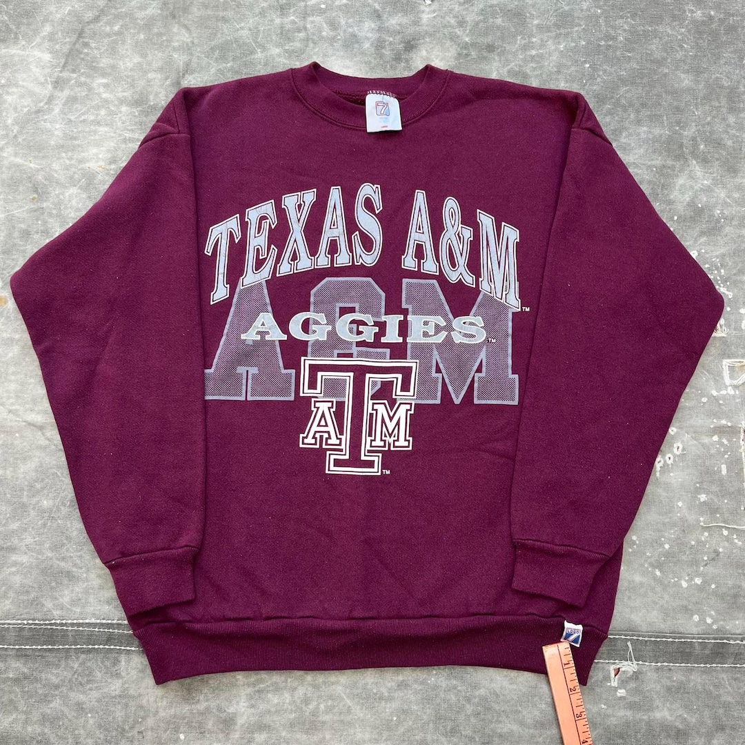 Vintage Texas A&M Aggies Maroon Logo 7 Sweatshirt - Etsy