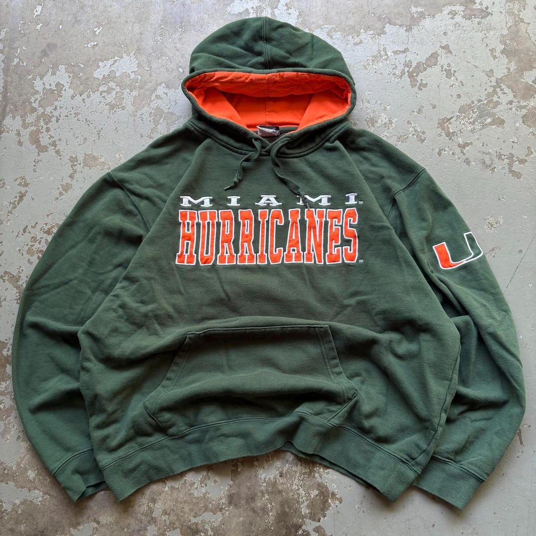 Vintage Y2K University of Miami Hurricanes Sports Hoodie - Etsy