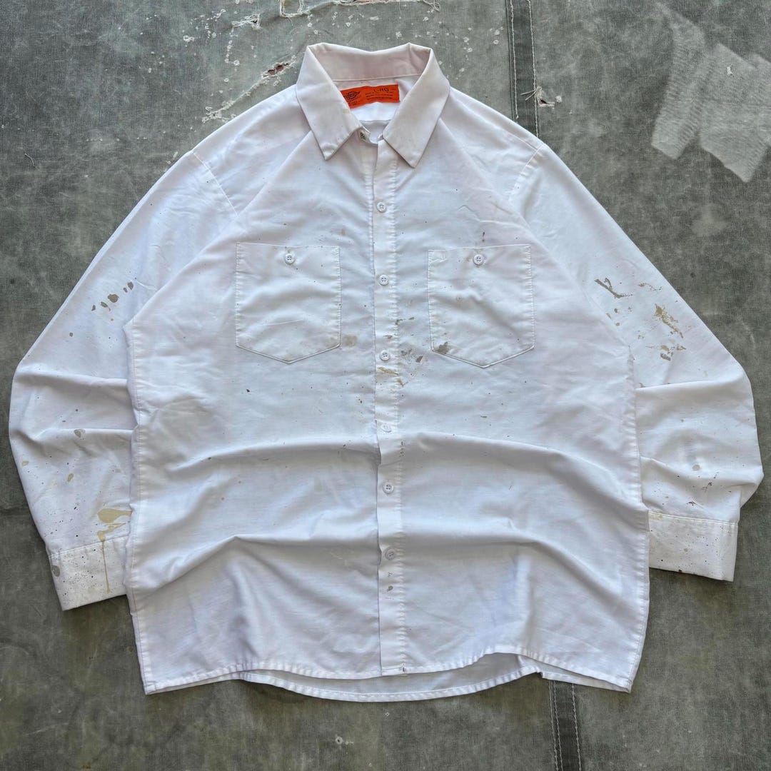 Vintage 90s Dickies Painter Distressed Work Button up Shirt - Etsy