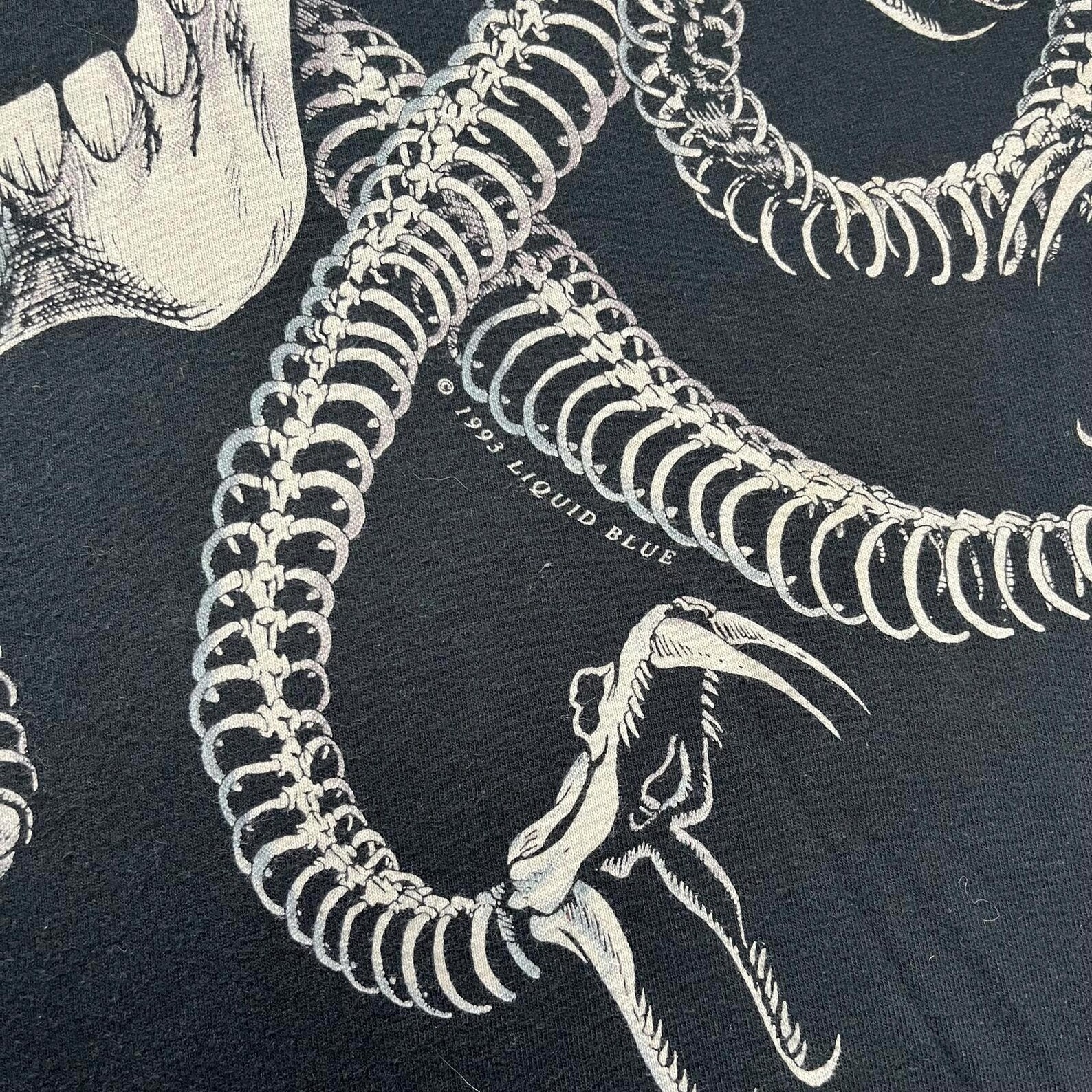 Vintage Liquid Blue Medusa Snake Skeleton Skull AOP Shirt - Etsy