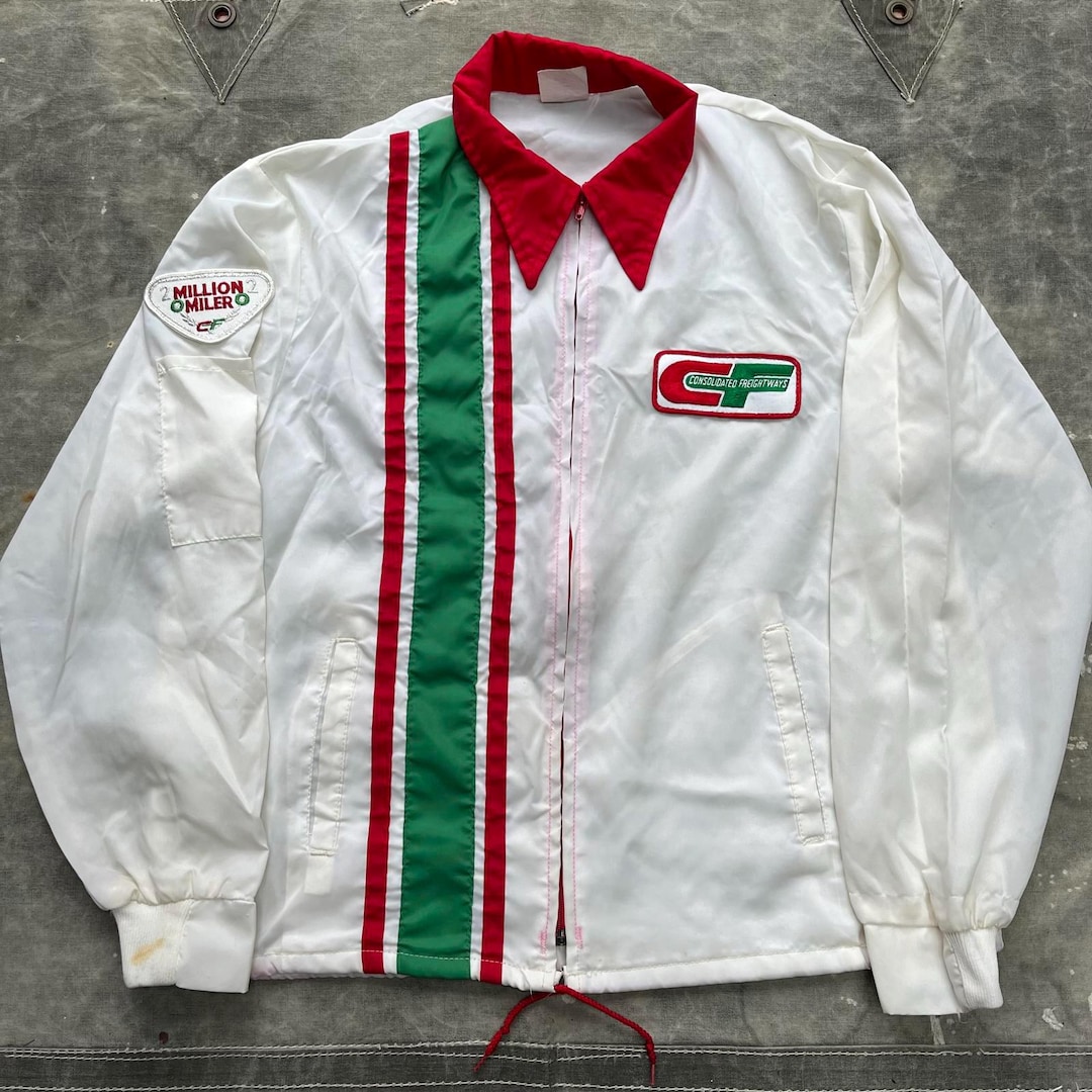 Vintage 1970s Racing Patch Stripe Freight Windbreaker Jacket - Etsy