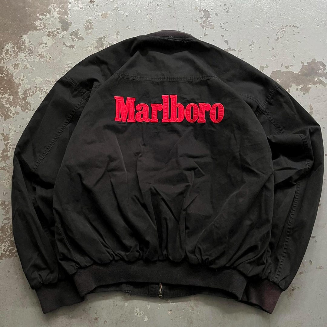 Vintage Reversible Marlboro Cigarettes Smoking Bomber Jacket - Etsy