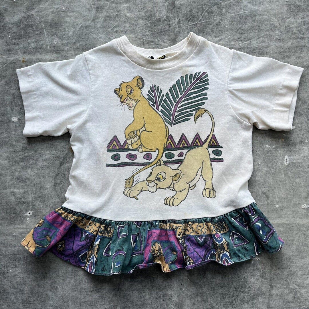 Vintage 90s Lion King Simba Nala Disney Toddler Girls Size 5T Short ...